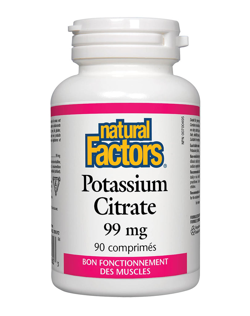 Natural Factors Potassium Citrate 99 Mg * 90 – Pharmawest