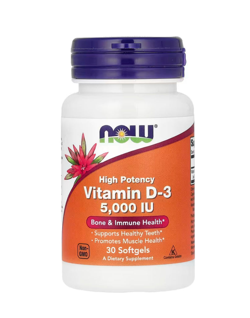 NOW Vitamin D3 5000 UI * 30 – Pharmawest